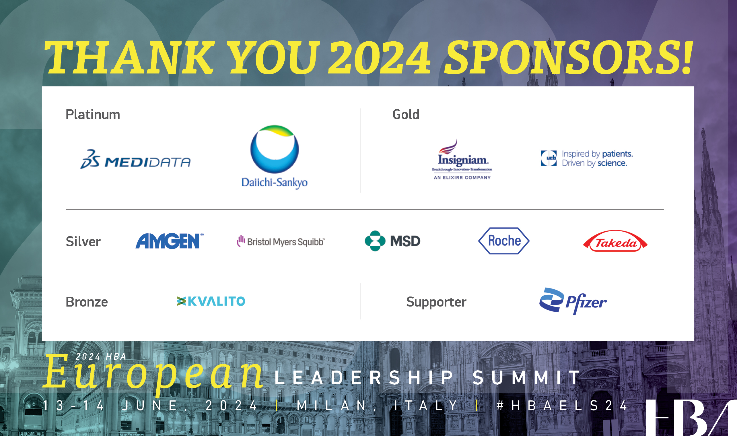 Sponsorship Opportunities | 2024 HBA European Leadership Summit